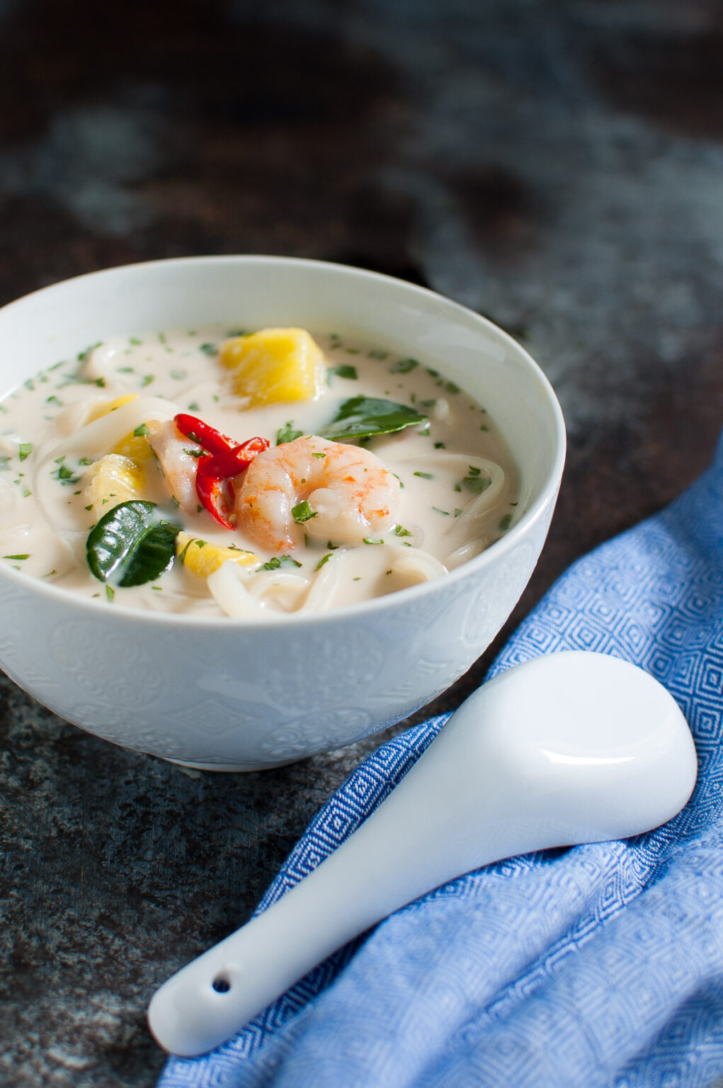 Thai Shrimp Soup with Noodles and Pineapple - Taming of the Spoon