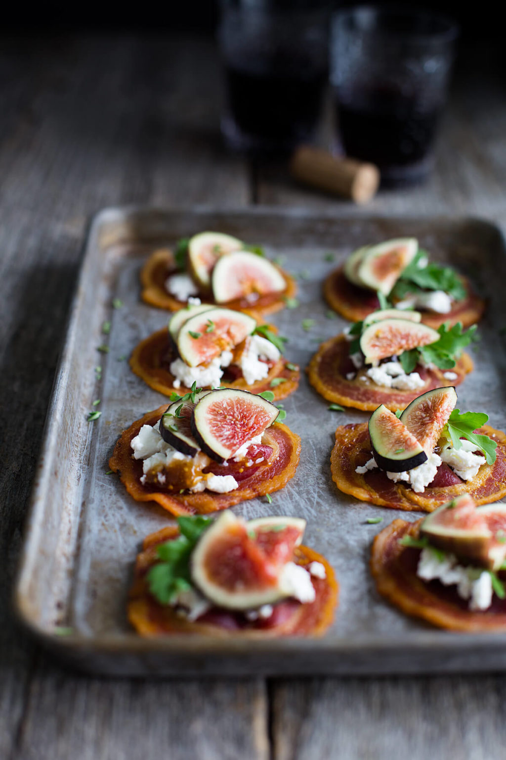 Pancetta Crisps with Goat Cheese and Figs - Taming of the Spoon