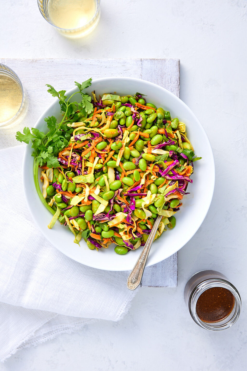 Edamame Salad with Miso Dressing - Taming of the Spoon